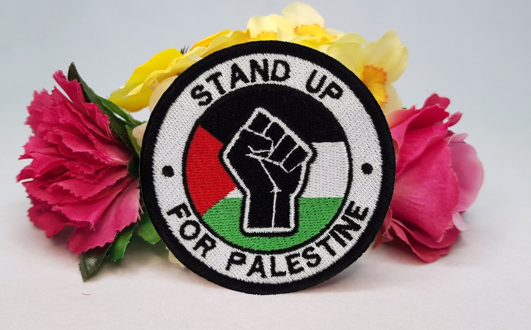 Stand up for Palestine Embroidered Patch. Iron On, Velcro or Sew on ...