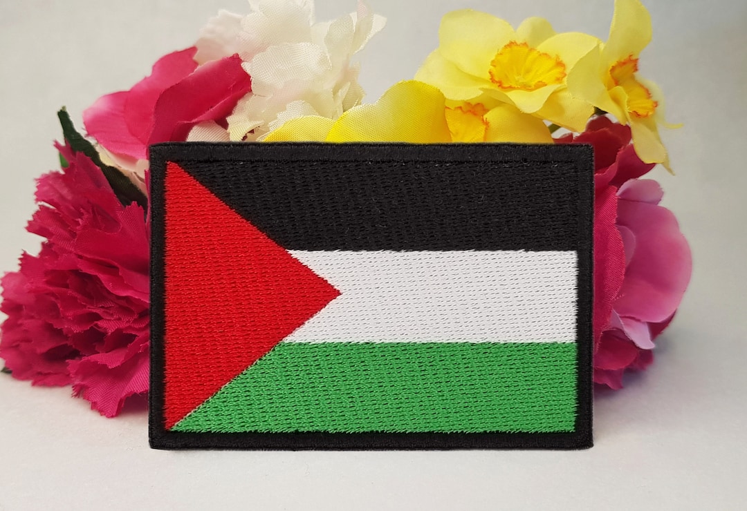 Palestine Flag Embroidered Patch. Iron On, Velcro or Sew on Options ...