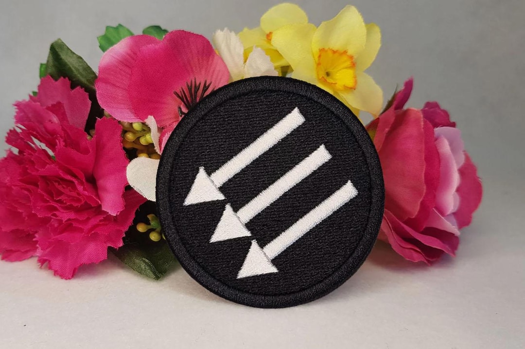 Iron Front Flag Embroidered Patch. Iron On, Velcro or Sew On! Three ...