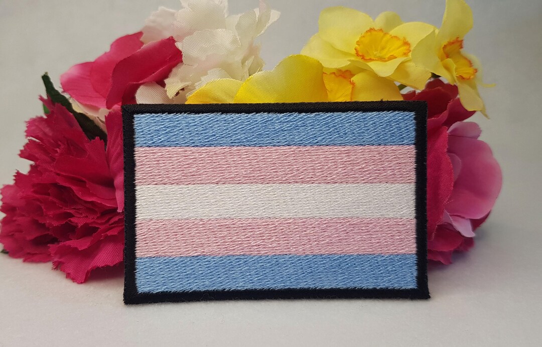 Transgender Pride Flag Patch. Iron On, Velcro or Sew On! Trans - LGBT ...
