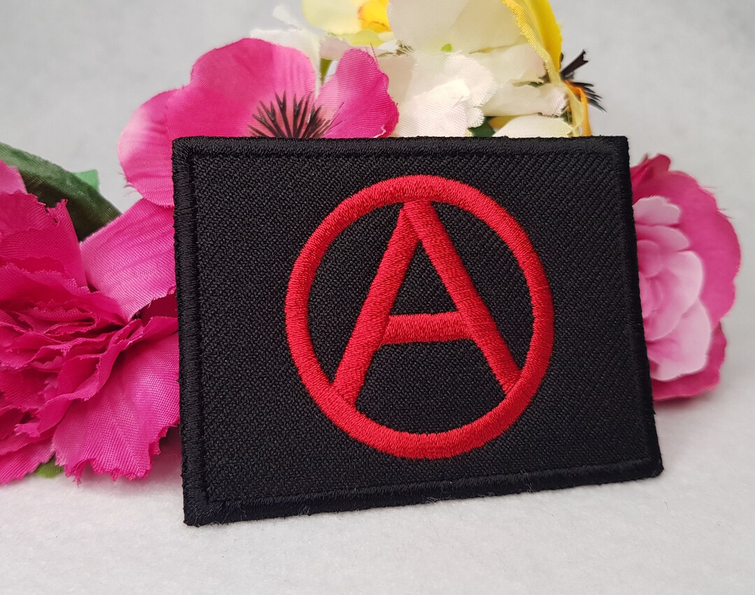 Anarchist Flag Embroidered Patch. Iron On Velcro or Sew on - Etsy