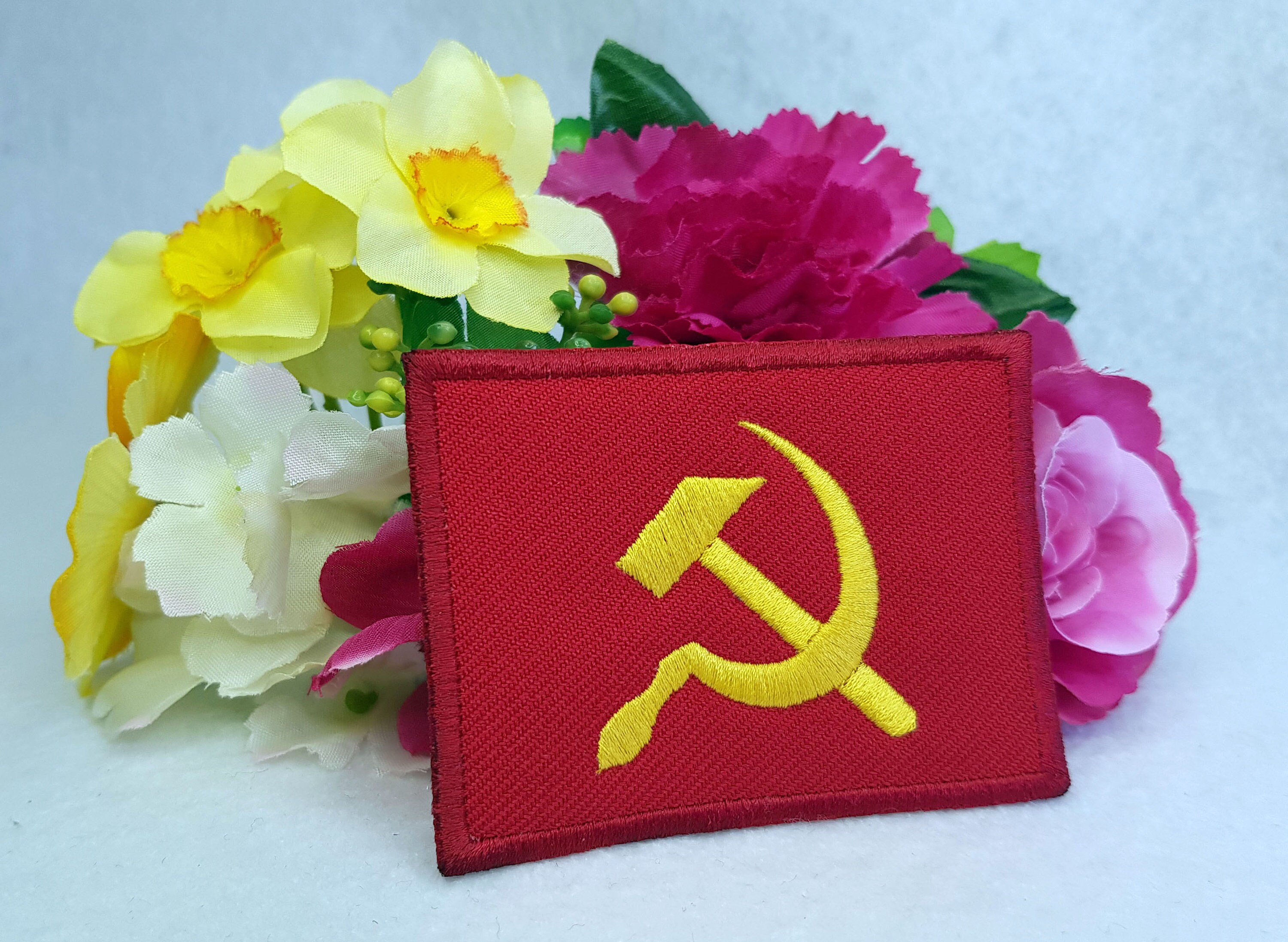 Communist Hammer and Sickle Flag Embroidered Patch multiple - Etsy