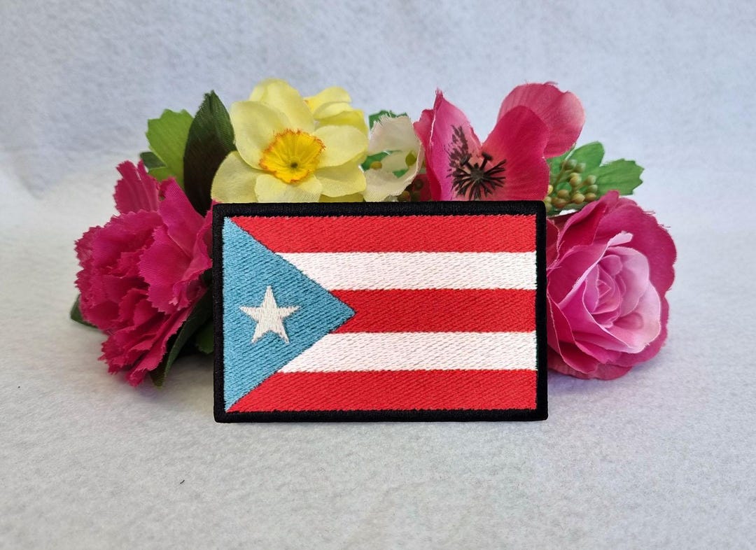 Puerto Rico Flag Patch. Iron On, Velcro or Sew On! - Etsy
