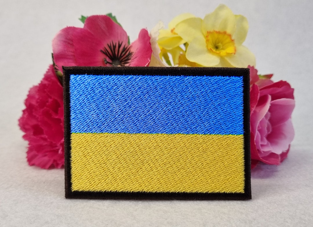 Ukraine Flag Embroidered Patch. Iron On, Velcro or Sew on Options! - Etsy