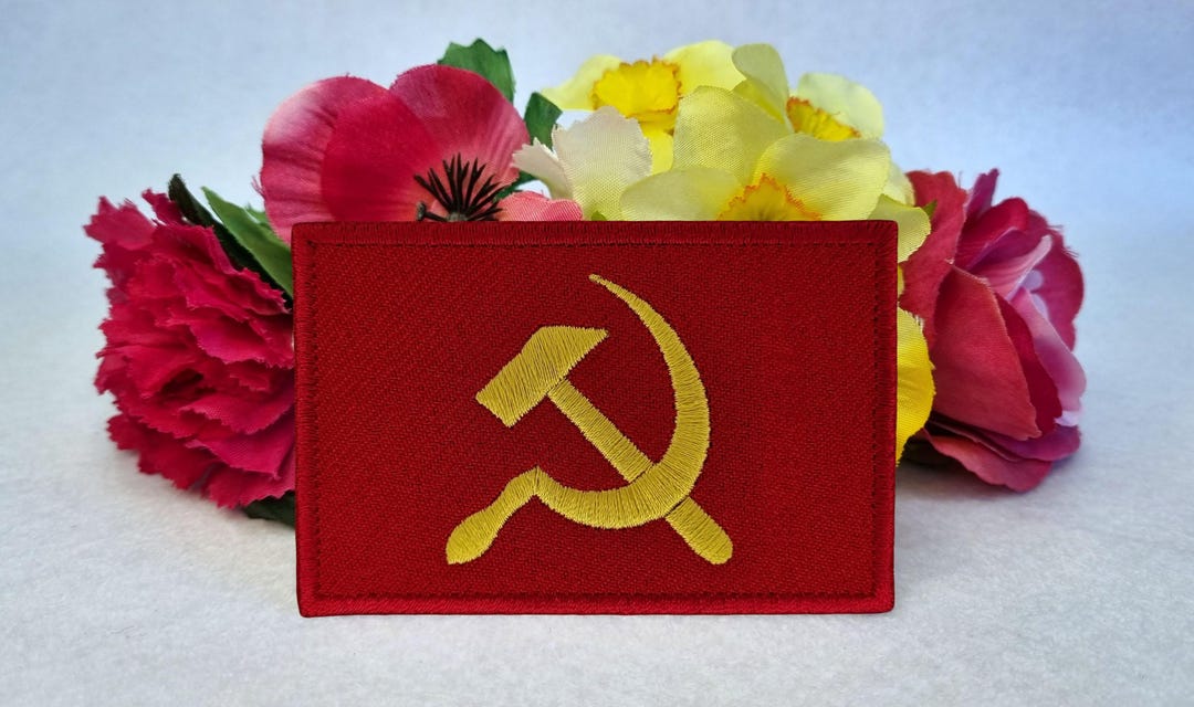 Communist Hammer and Sickle Flag Patch. Iron On, Velcro or Sew On ...