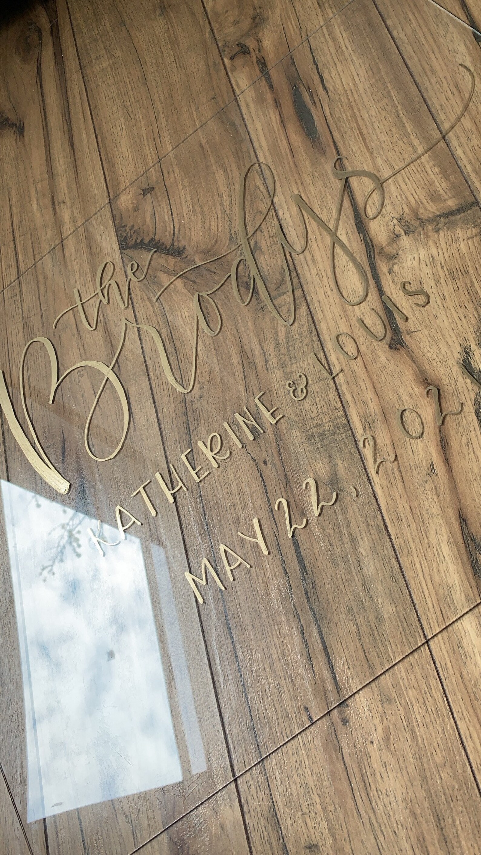 18x24in Engagement Sign Acrylic Hand Lettered Sign Custom - Etsy