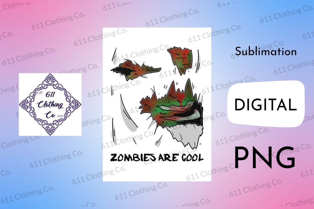 Zombies Are Cool Mock Ripped Shirt Showing Zombie Skin and Ribs for ...