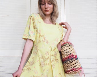 Pastel Yellow Dress - Etsy UK