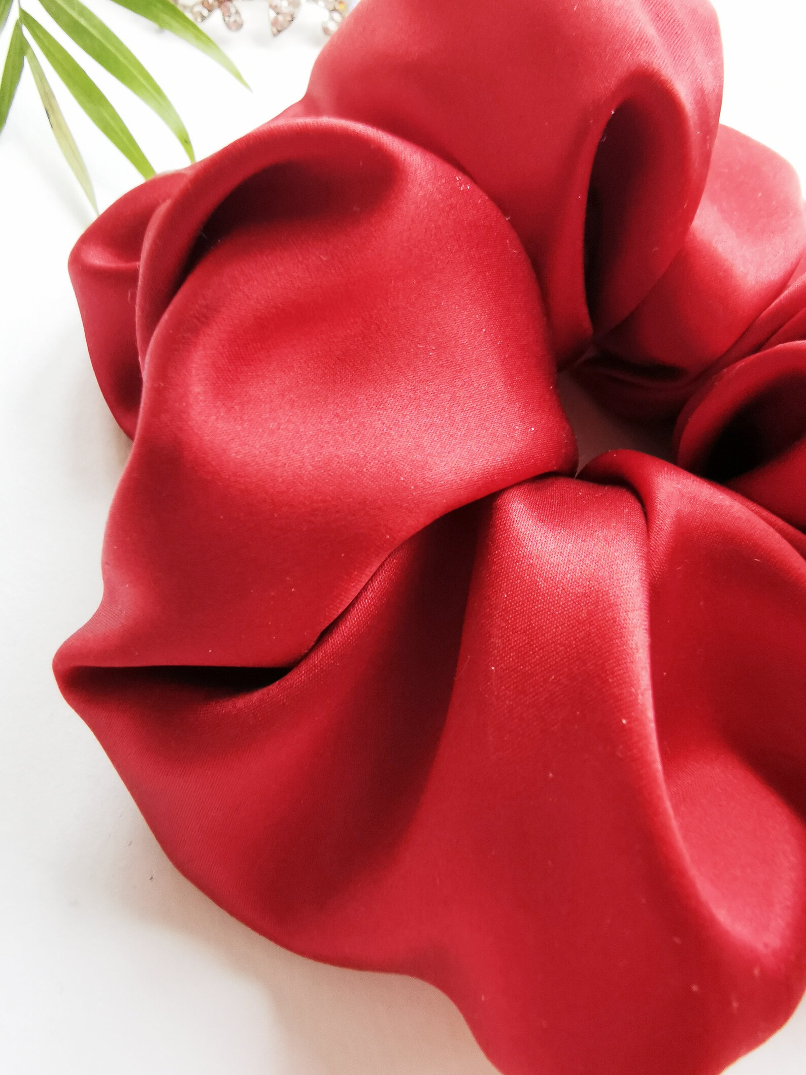 Handmade 100% SILK Big Red Hair Ponytail Scrunchy - Etsy