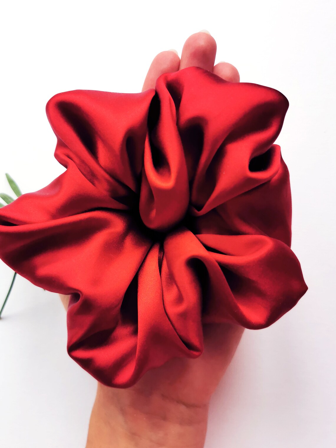 Handmade 100% SILK Big Red Hair Ponytail Scrunchy - Etsy