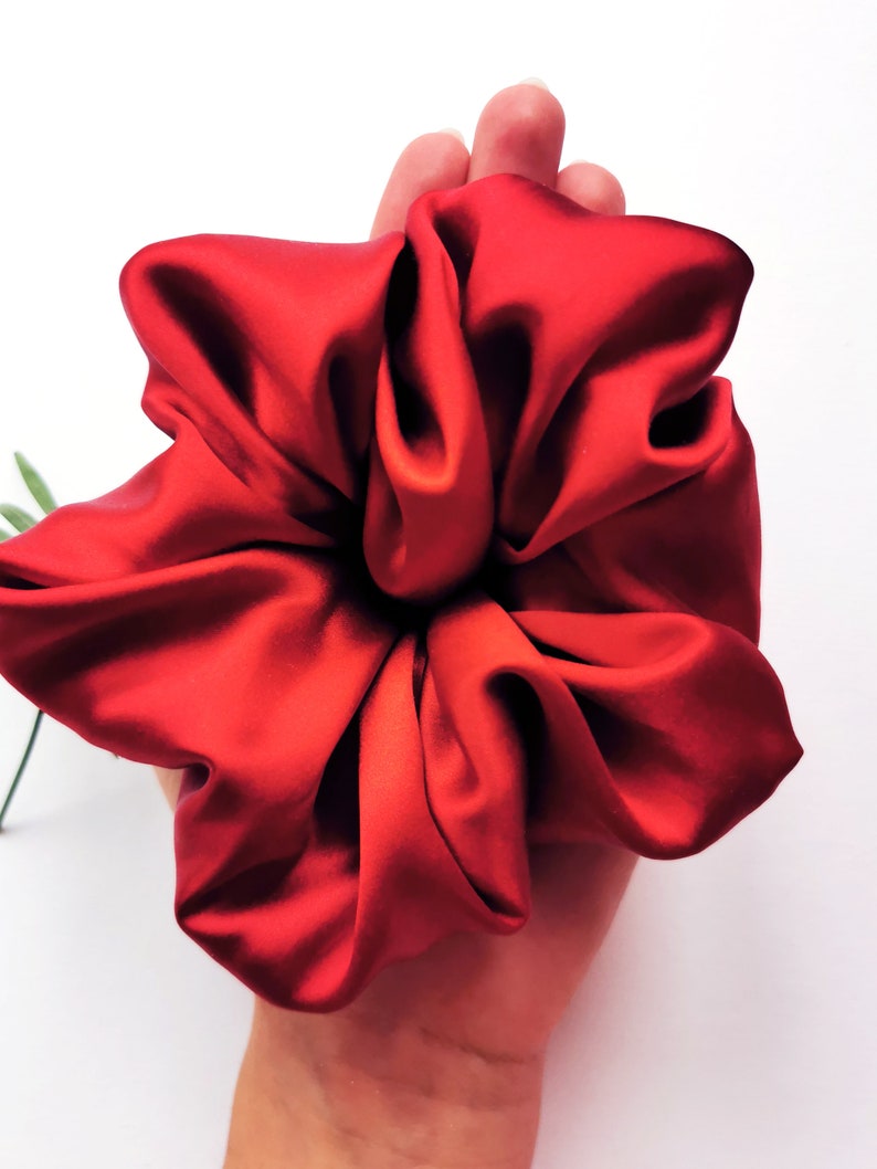 Handmade 100% SILK Big Red Hair Ponytail Scrunchy - Etsy