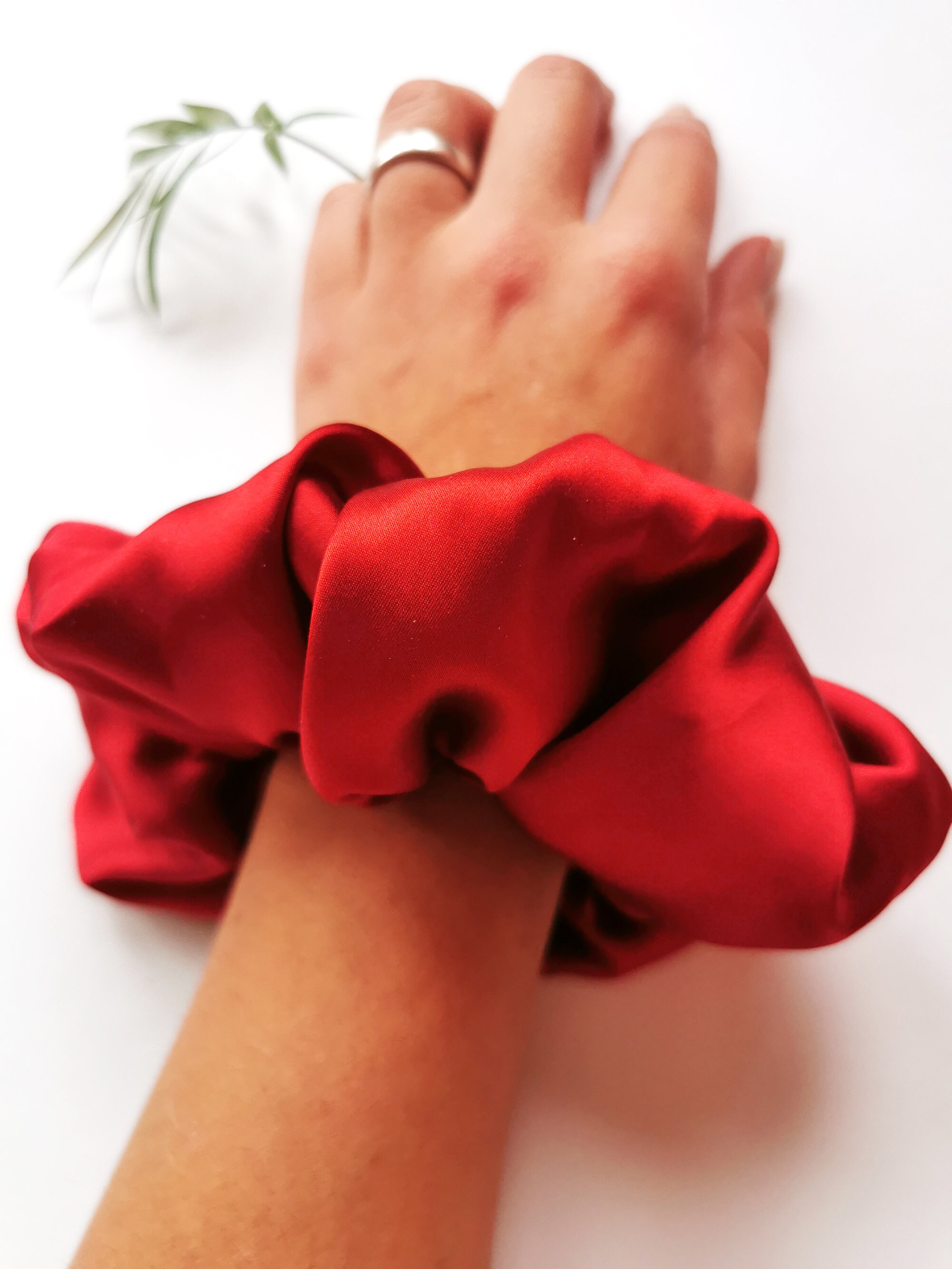 Handmade 100% SILK Big Red Hair Ponytail Scrunchy - Etsy