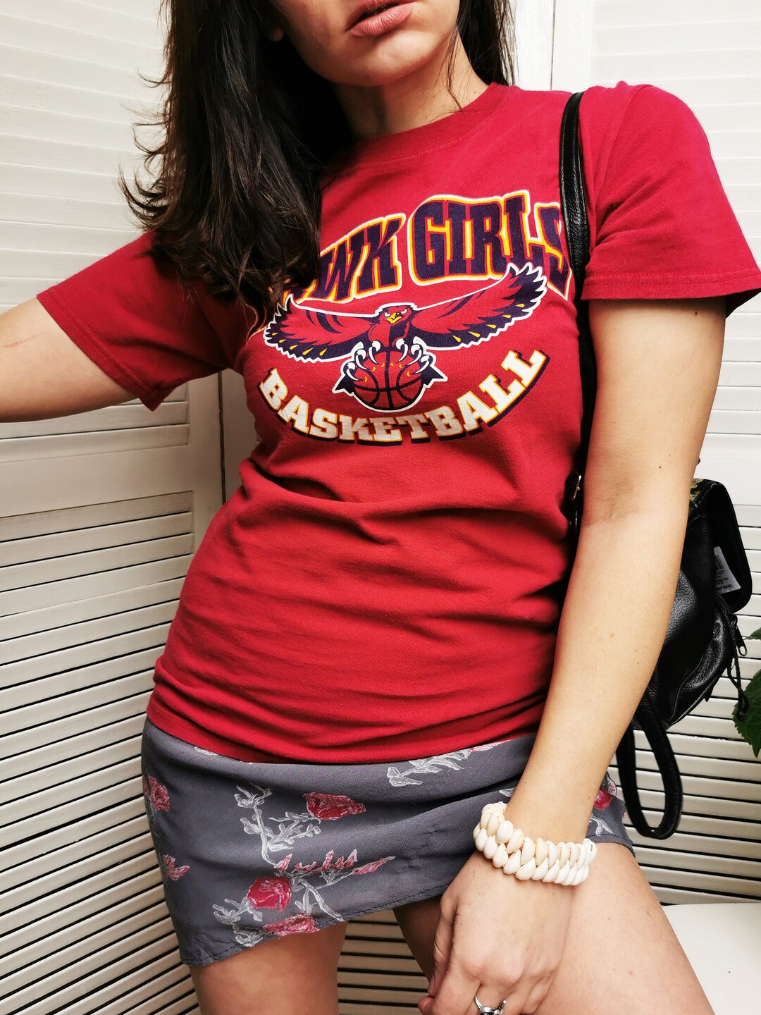 Vintage Top for Woman, Y2K Red Collage Team Unisex T-shirt Tee, Retro ...