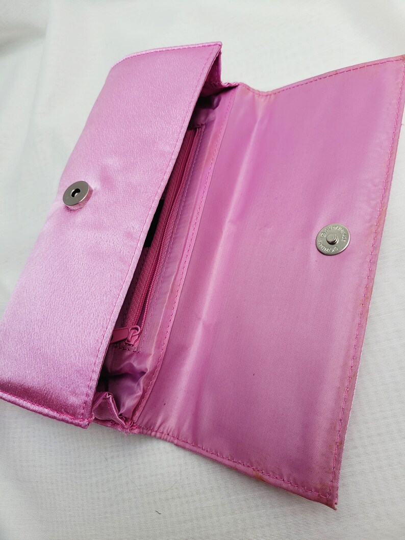 90s Vintage Shimmer Pink Diamonds Envelope Bag Purse - Etsy