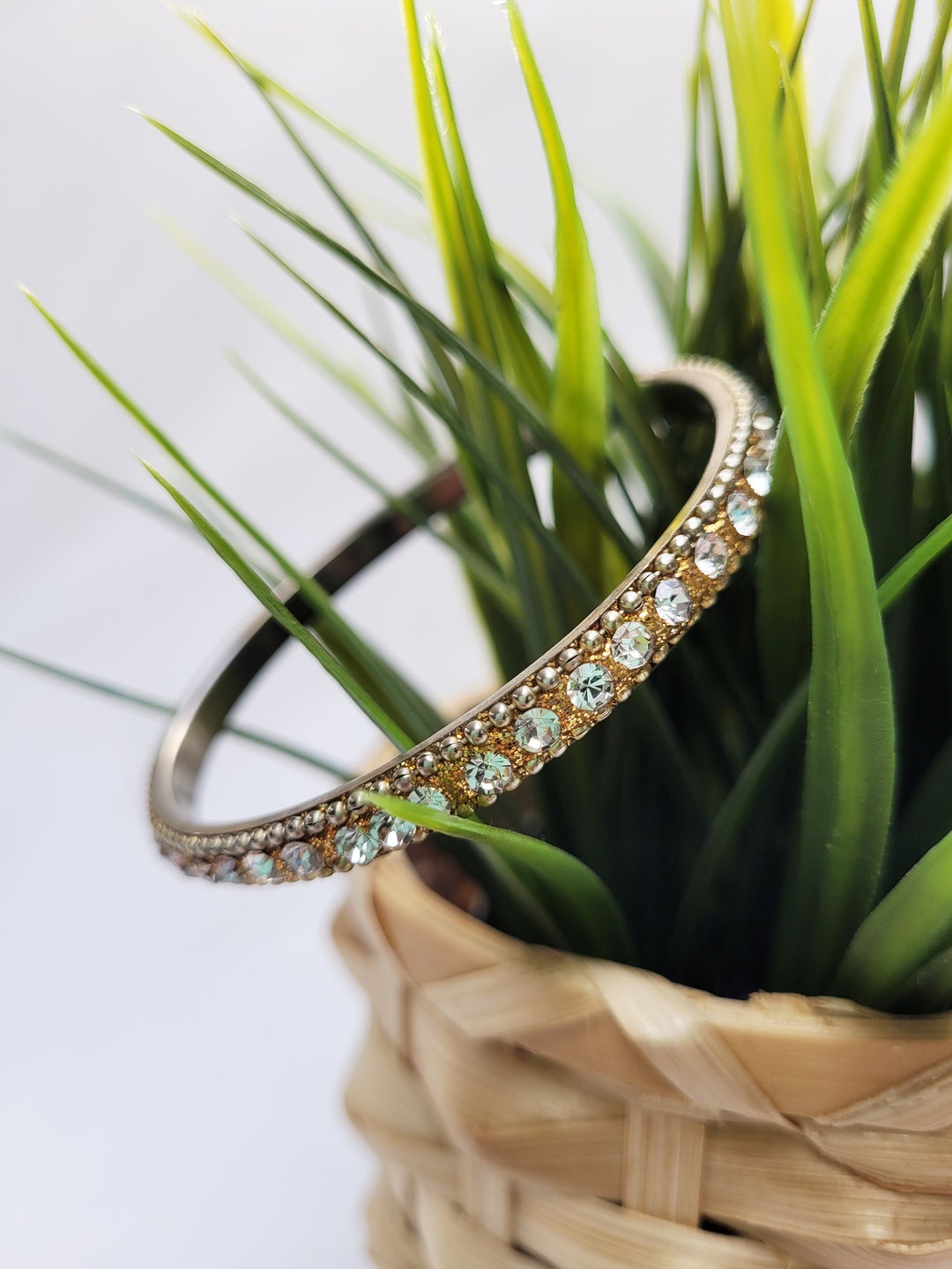 1990s Jewellery With Diamonds, Vintage 90s Golden Color Metal Faux ...
