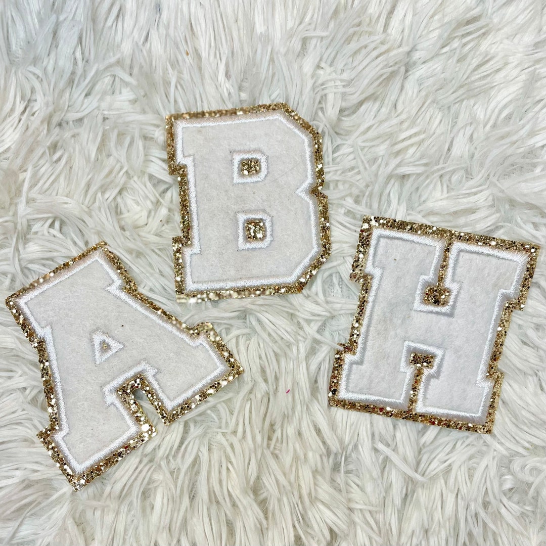 Varsity Letter Patches Glitter Patches Adhesive Patch - Etsy