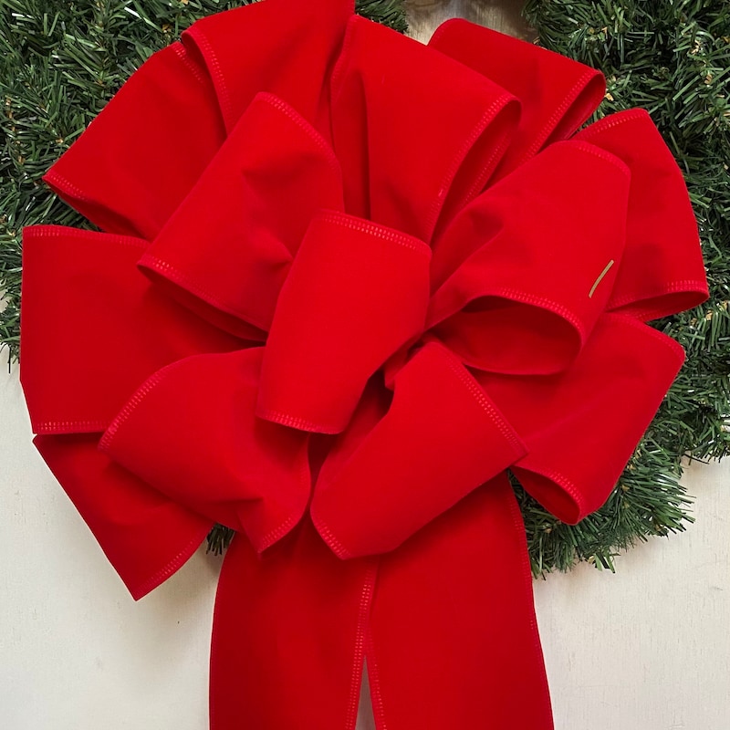 Large Christmas Bow - Etsy