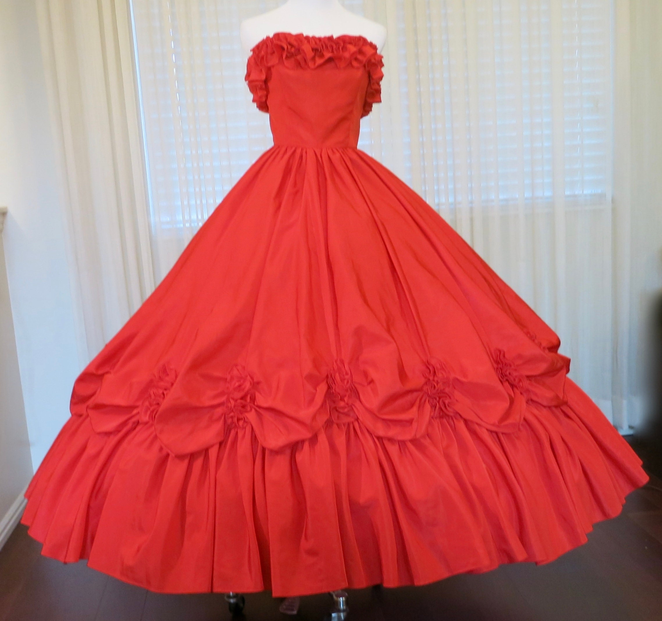 Vintage Mike Benet Ball Gown, Vintage Prom Dress (waist - 22") - Etsy