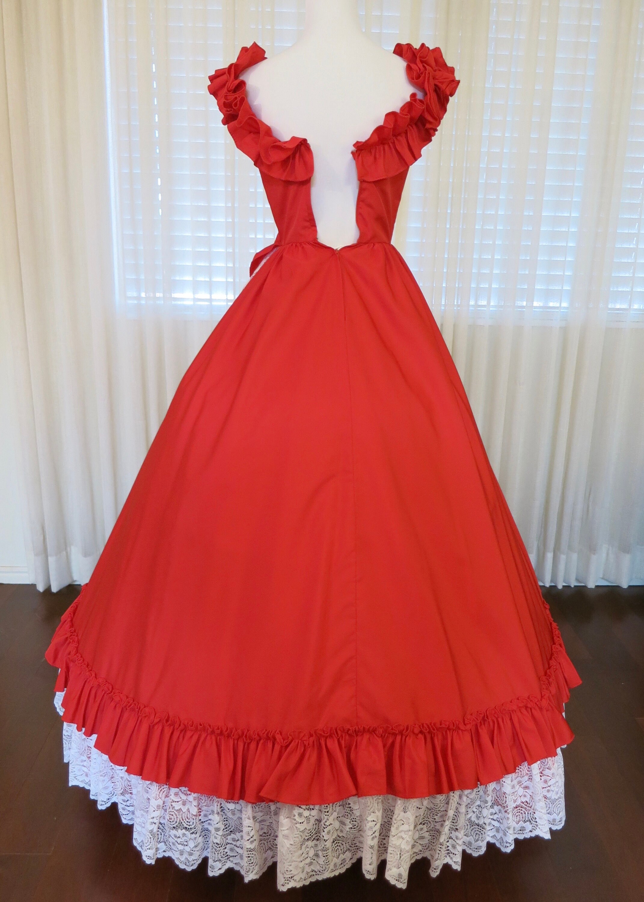 Vintage Prom Dress, Southern Belle Dress (waist - 23") - Etsy
