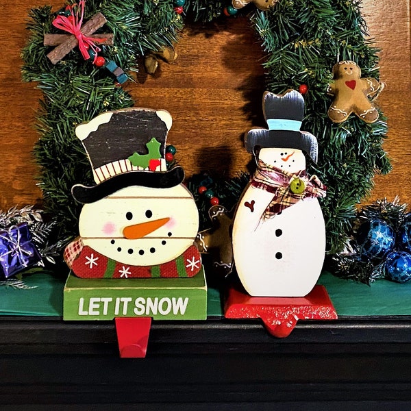 Wooden Snowmen - Etsy