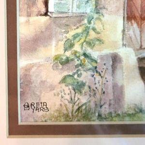 Vintage Original Watercolor Painting Signed by Artist Reta Yars | Adobe ...