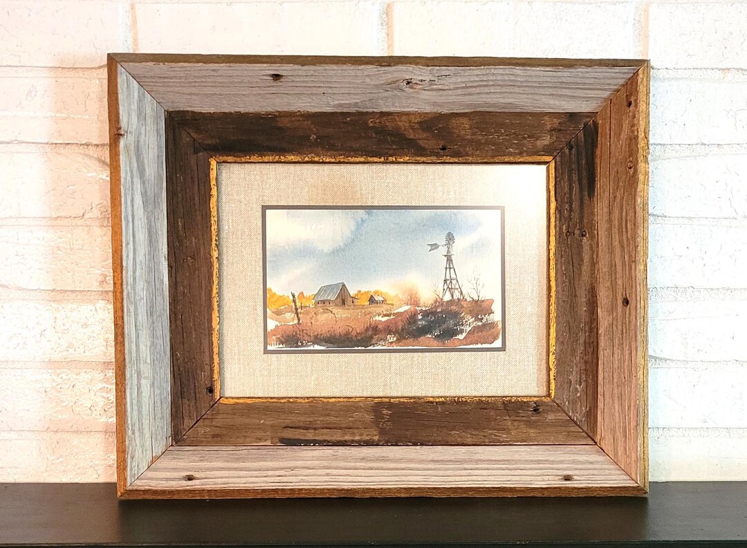Vintage 1974 Original Watercolor Landscape Painting With Windmill & Old ...