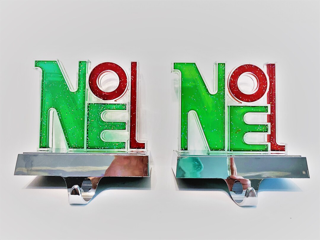 Noel Christmas Stocking Holders | Plastic Noel Stocking Holders | Red ...