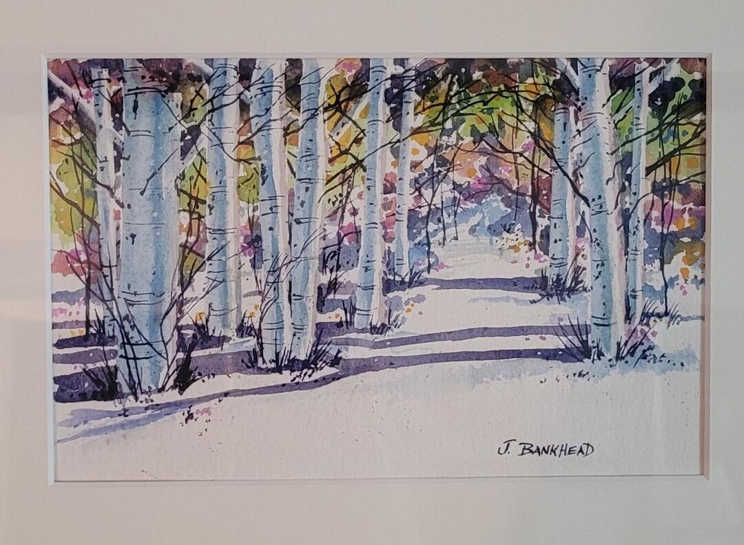 Vintage Original Landscape Watercolor Painting by American Artist Joe ...