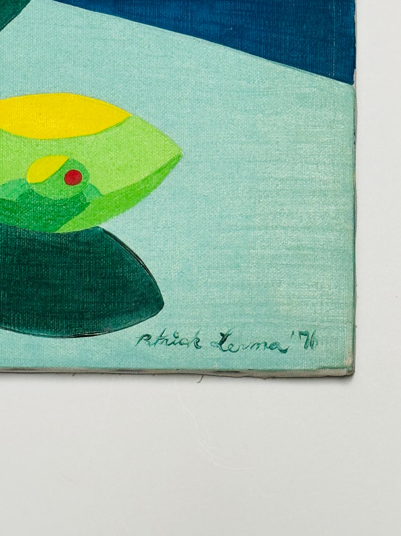 Vintage Original Oil Painting on Canvas Artist Patrick Lerma Olive and ...