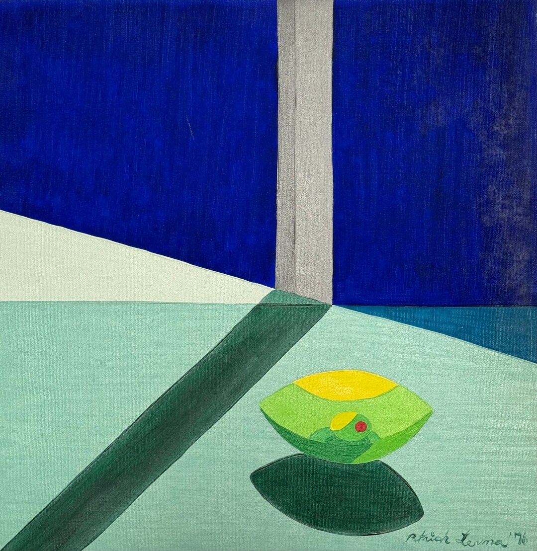 Vintage Original Oil Painting on Canvas Artist Patrick Lerma Olive and ...