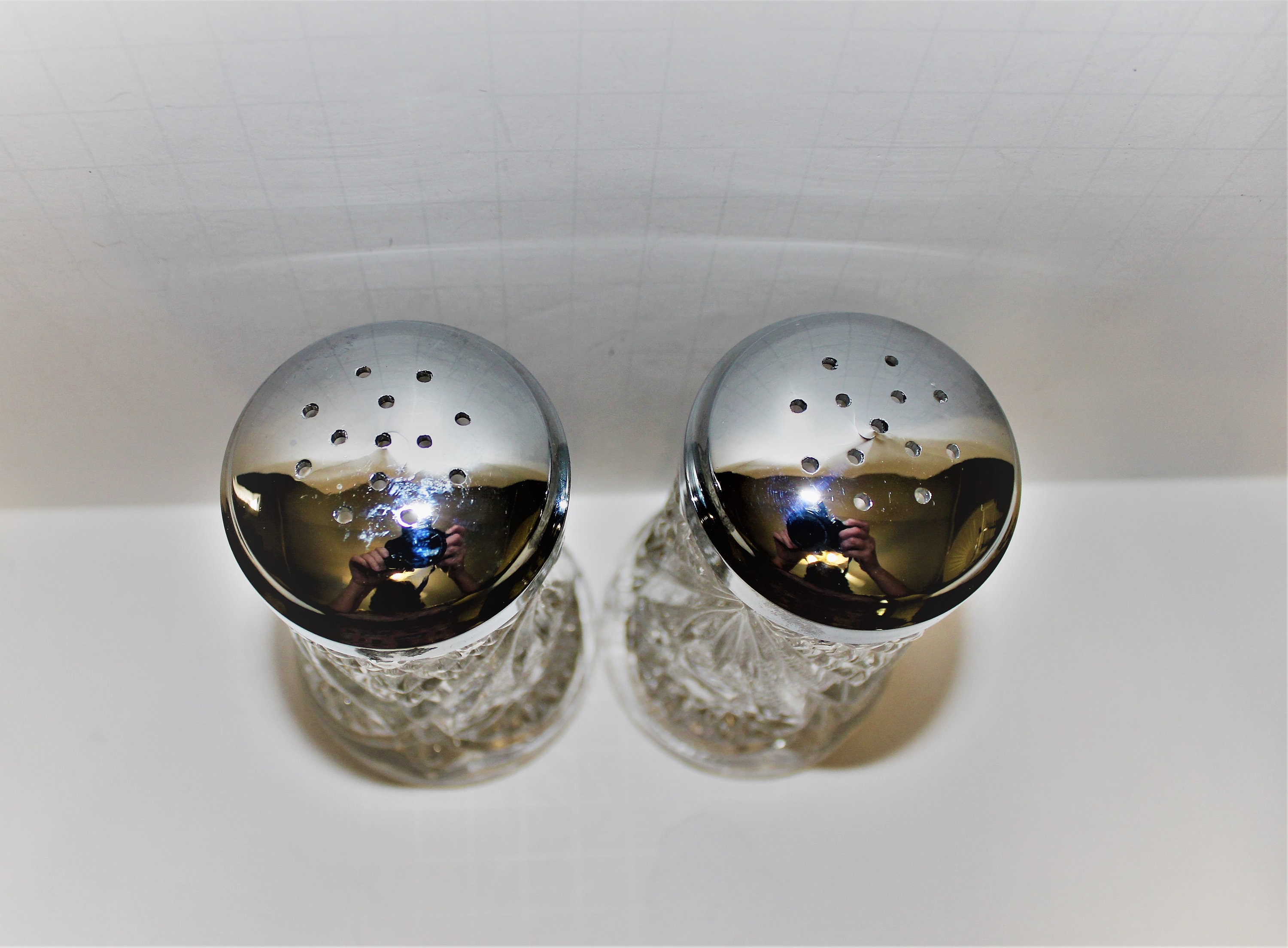 Mid-century Imperial Glass Parmesan Cheese Shakers Pressed Glass Sugar ...