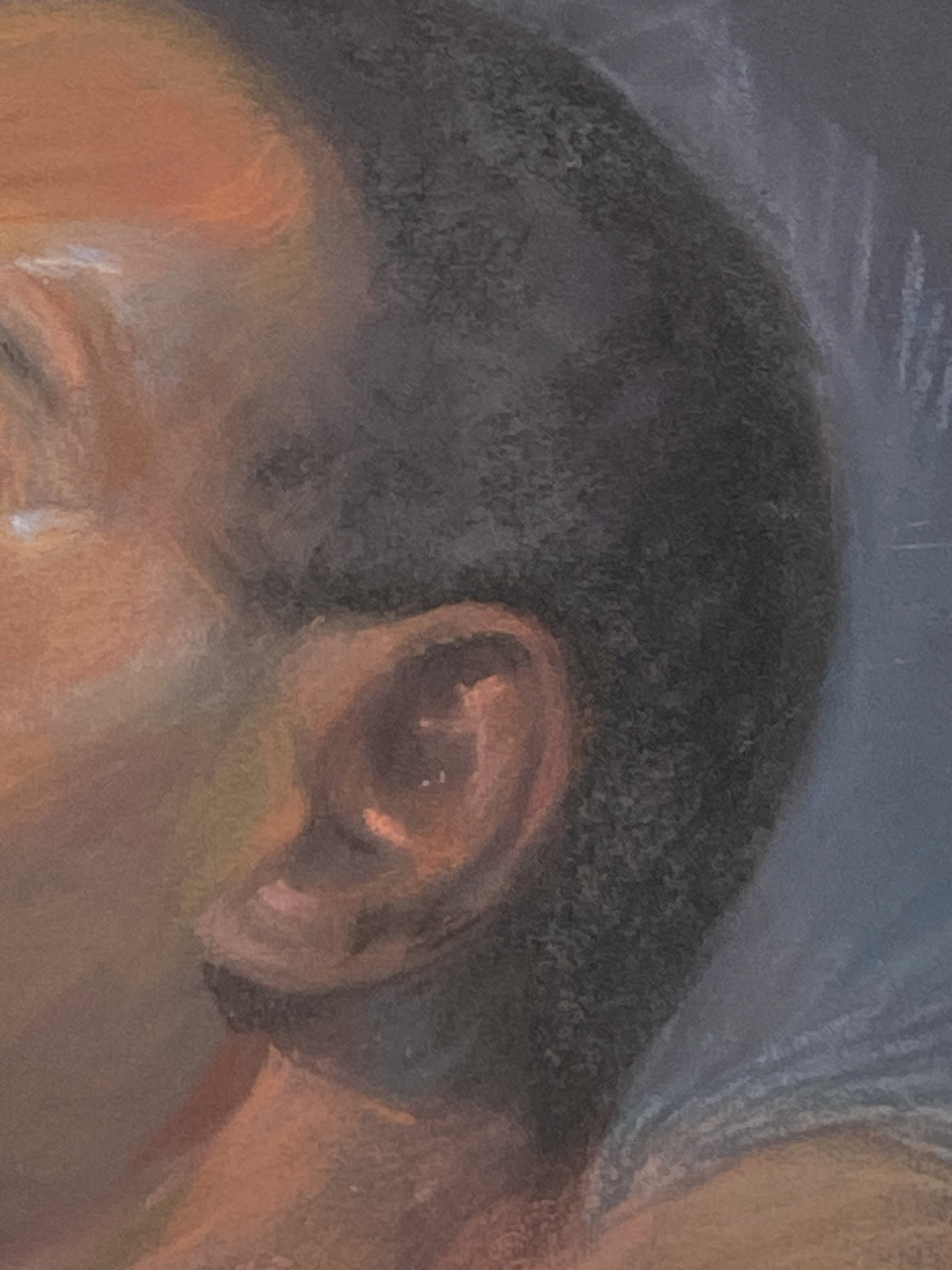 Vintage Original Pastel Painting Portrait of African American Man 15X10 ...