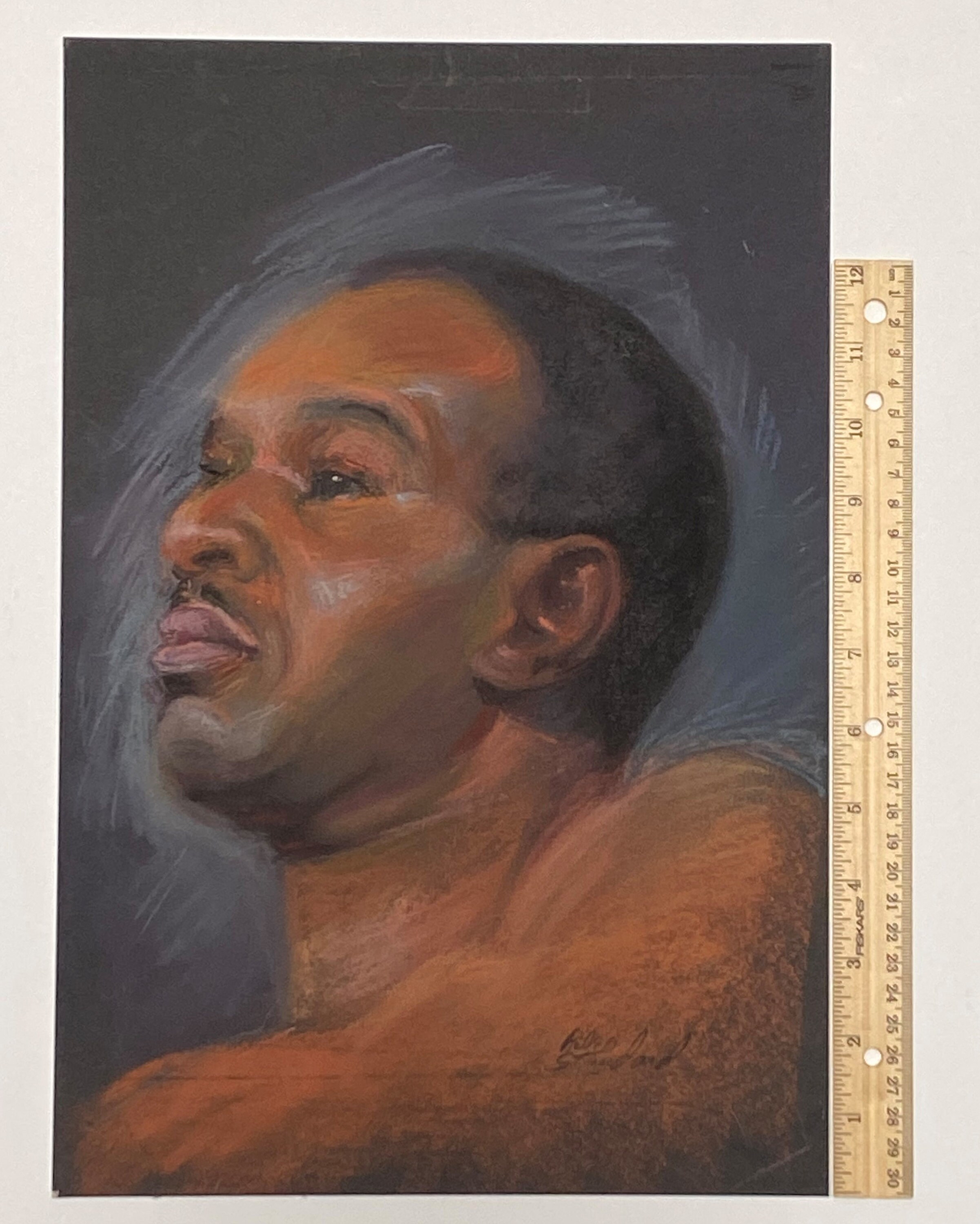 Vintage Original Pastel Painting Portrait of African American Man 15X10 ...