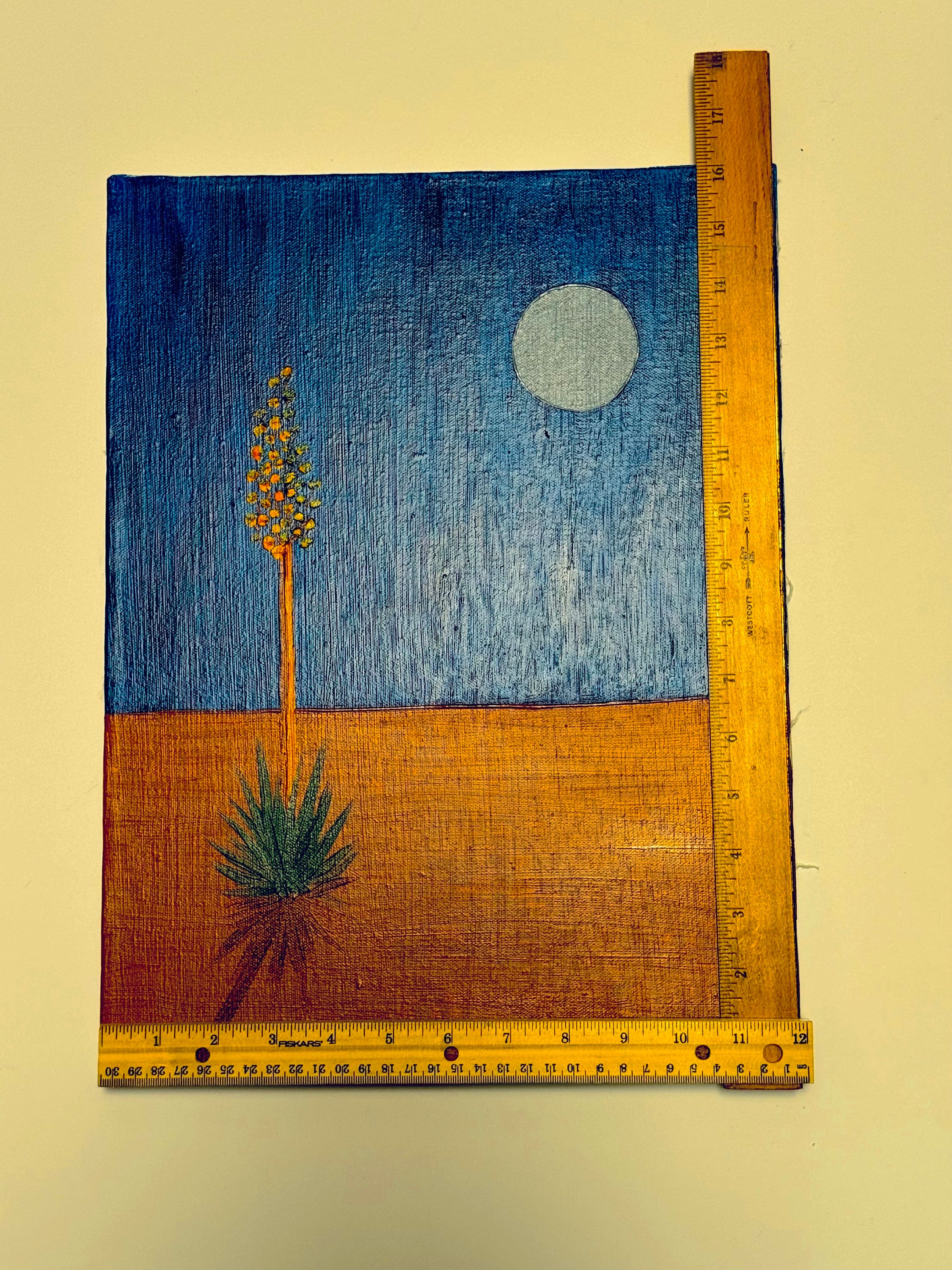 Vintage Original Oil Painting on Canvas Artist Patrick Lerma Yucca ...