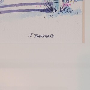 Vintage Original Landscape Watercolor Painting by American Artist Joe ...