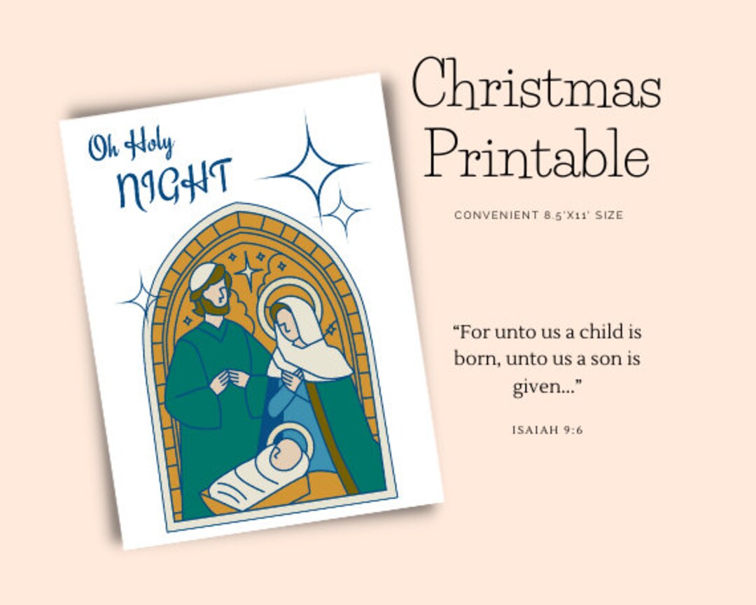 Nativity Scene Christmas Printable Mary and Joseph Christmas - Etsy