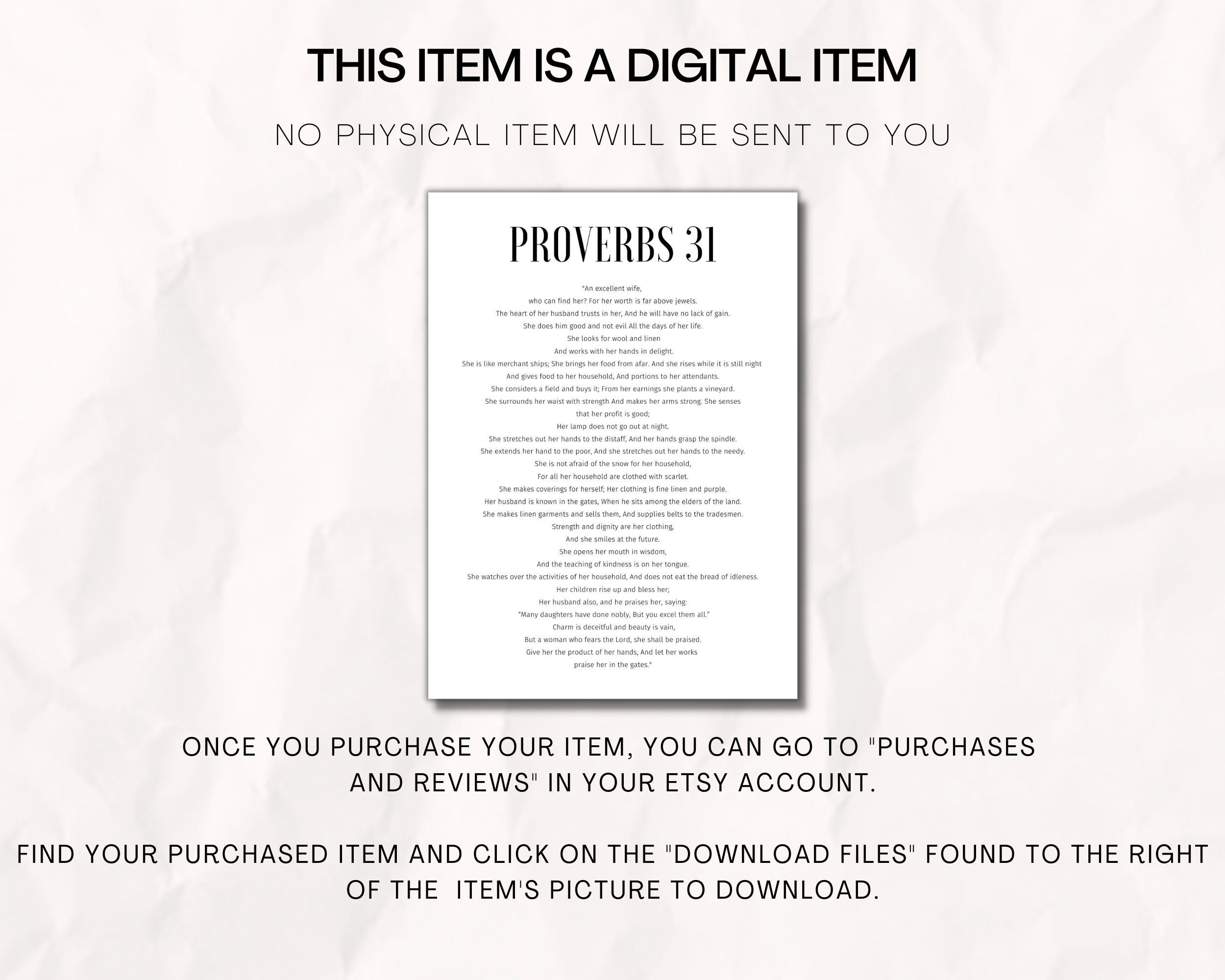 Proverbs 31 Printable, PDF Download Scripture Verse, Bible Verse Wall ...