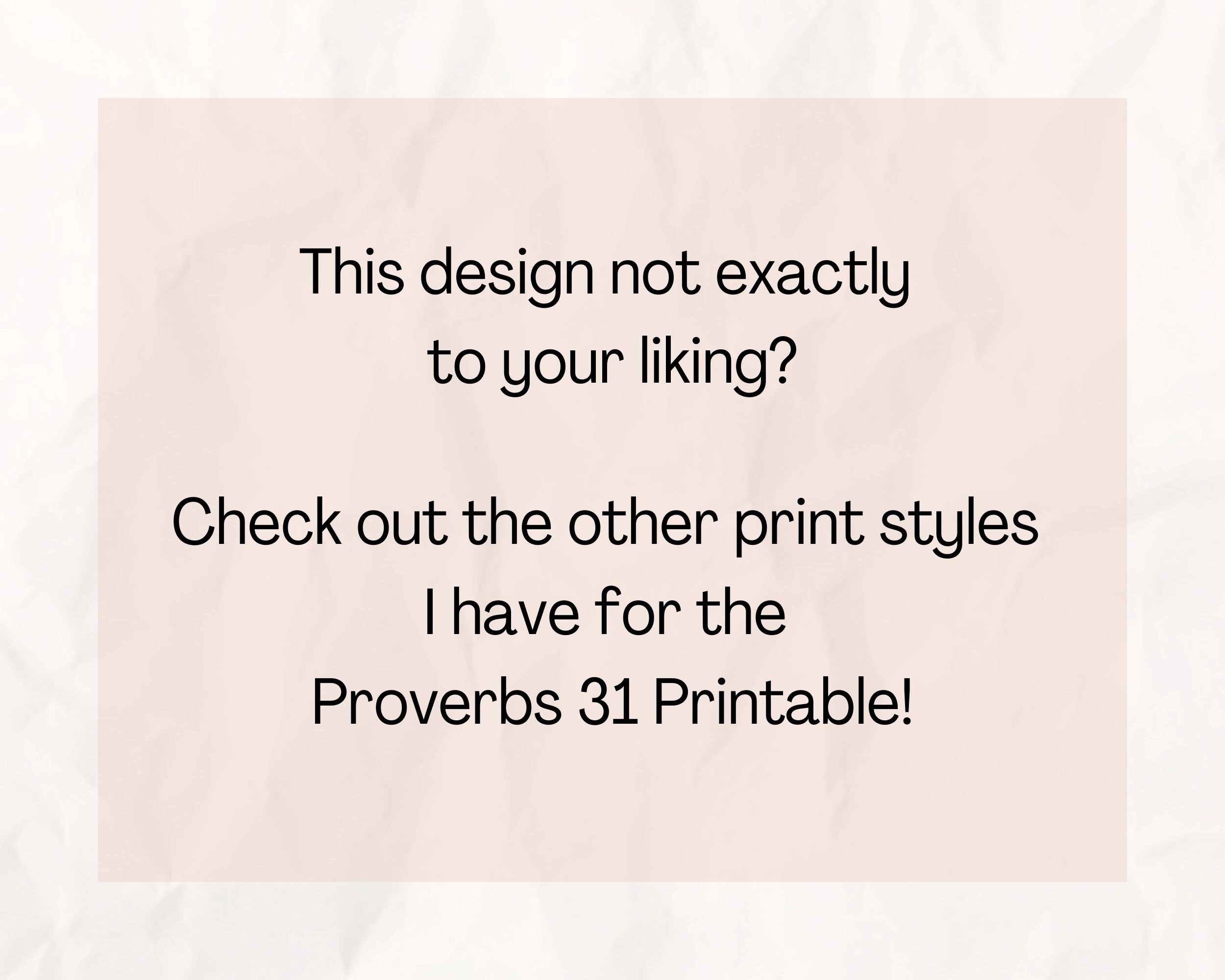 Proverbs 31 Printable, PDF Download Scripture Verse, Bible Verse Wall ...
