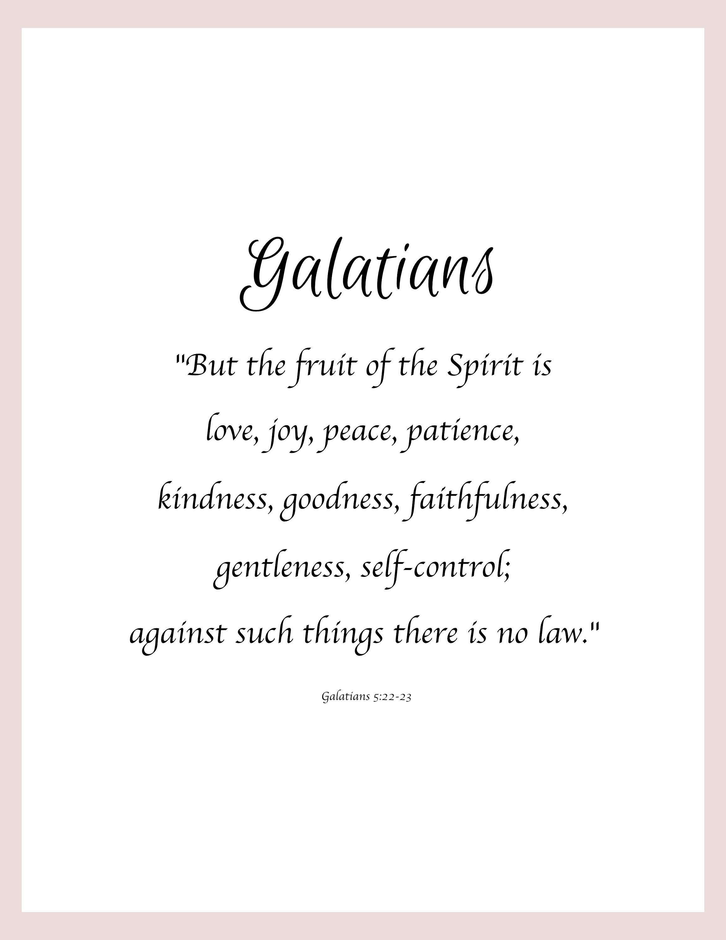 PRINTABLE Fruit of the Spirit, Galatians 5:22, Wall Art, Bible Verse ...