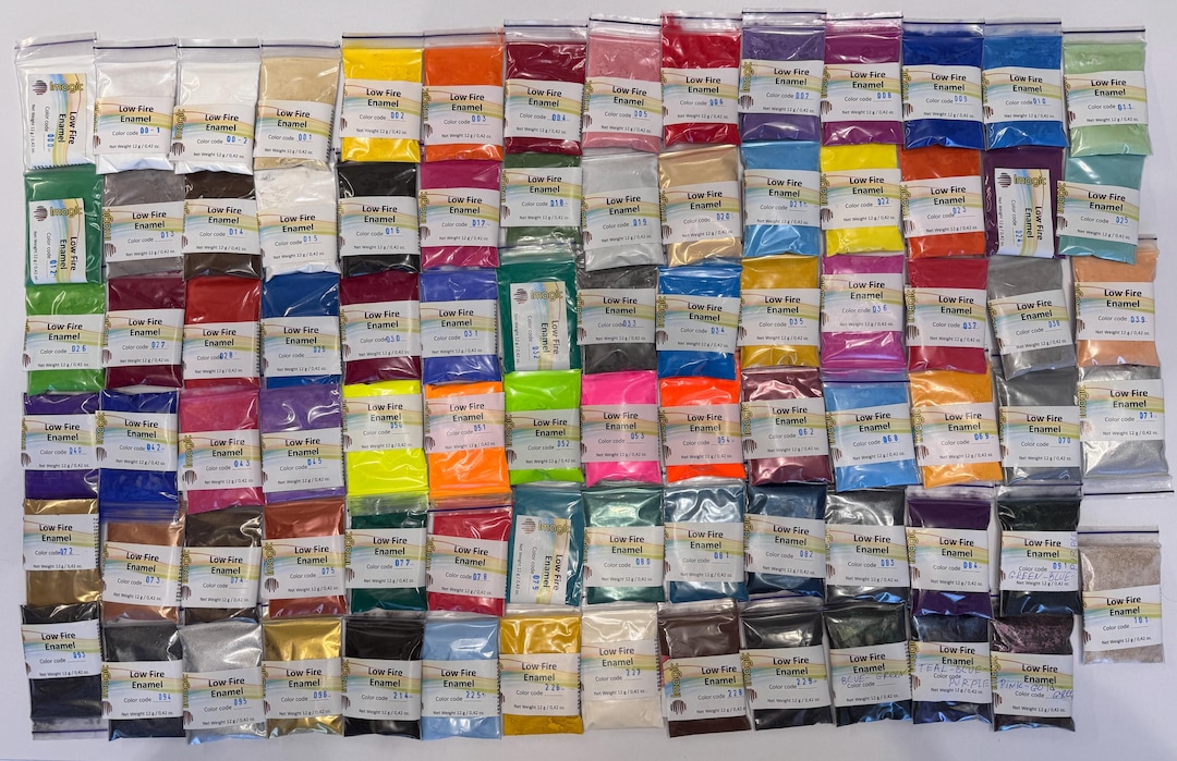 Enamelling Powder Paints for Baken. Lowfired Powder. Low Temperature ...
