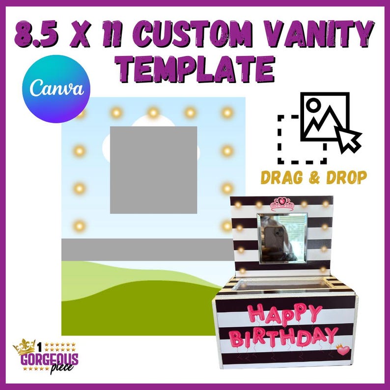 Vanity Box Canva Template: Custom 8.5 X 11 (digital Download) - Etsy
