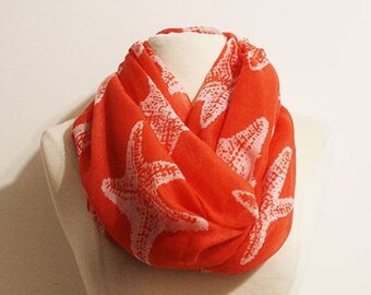 Coral Infinity Scarf | Etsy