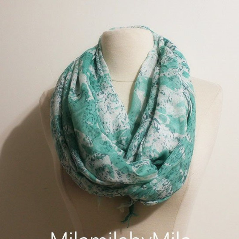 Green Infinity Scarf - Etsy
