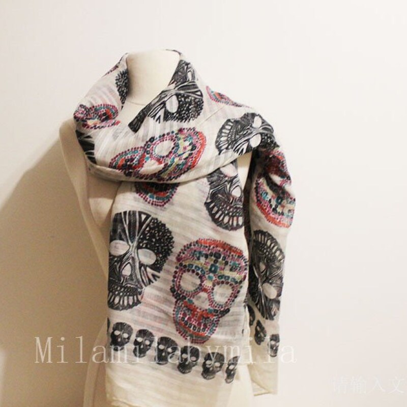 Skull Scarf - Etsy