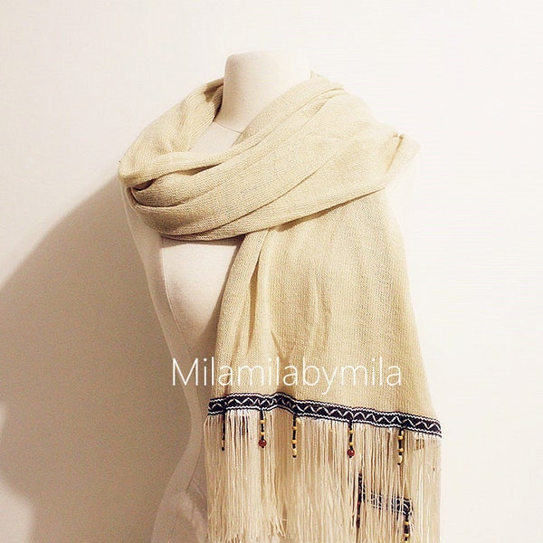 Beige Scarf - Etsy