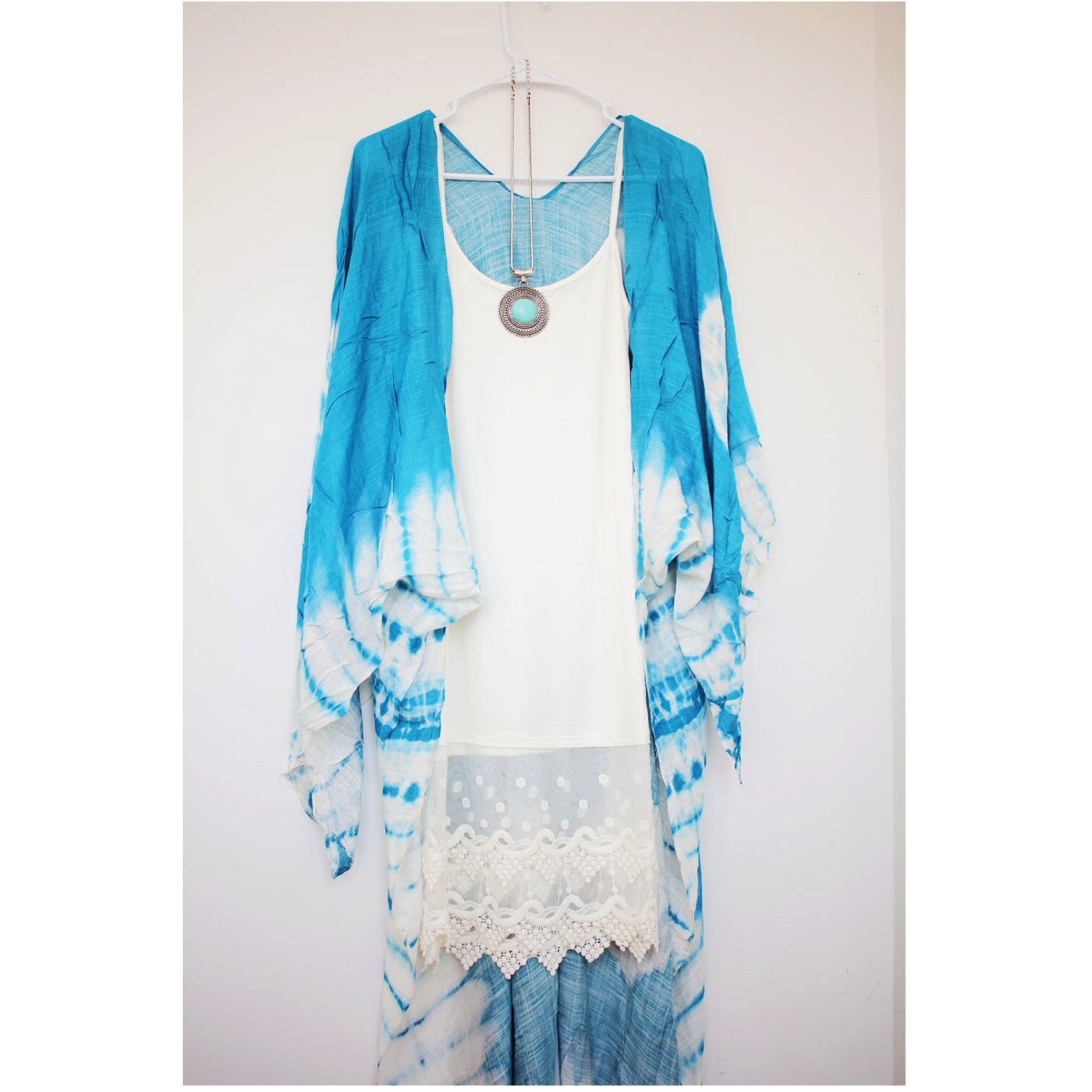 Rust Orange Tie Dye Long Kimono Duster | Etsy