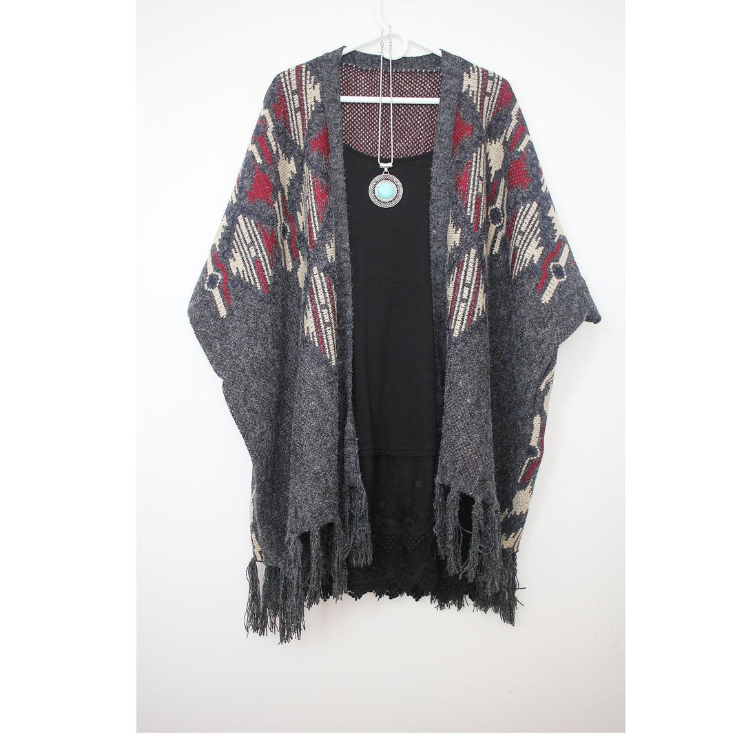 Fall Winter Thick Poncho Ruana Unique Gifts Plaid Blanket - Etsy