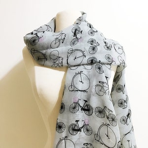 Bicycle Scarf Antique Bike Scarf Bicycle Infinity Scarf Bike Infinity ...
