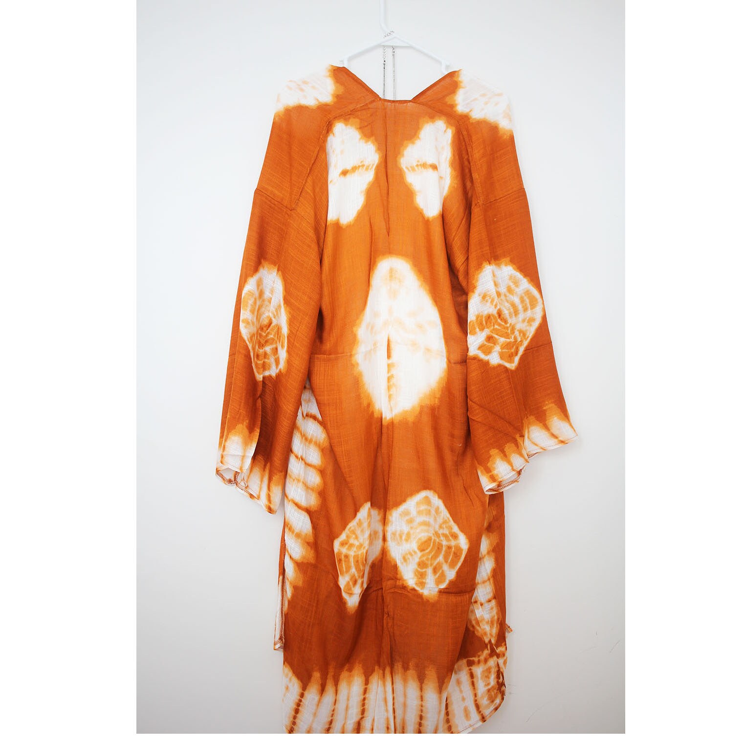 Rust Orange Tie Dye Long Kimono Duster | Etsy