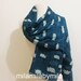 Sheep Scarf Farm Animal Scarf Navy Scarf Sheep Print Scarf - Etsy